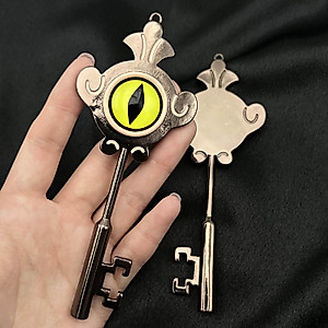 LINLIJIA Pendant Necklace, Necklaces for Women, Beautiful Elegant Necklace Pendant, Owl House Necklace Portal Keys Bronze Plated Metal Pendant for Cartoon Fans Cosplay Party Jewelry Accessories