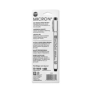 Sakura 30381 Pigma Micron Blister Card 03 Ink Pen, 0.35-mm, Black
