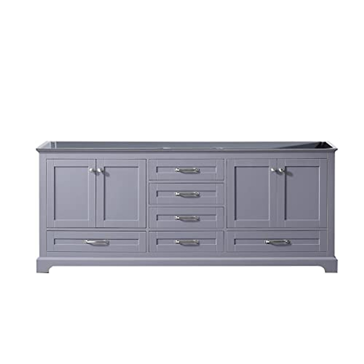Lexora Dukes 80 in. W x 22 in. D Dark Grey Double Bath Vanity