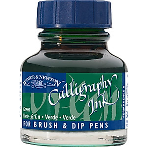 Winsor & Newton Calligraphy Ink, 30ml (1-oz) Bottle, Green