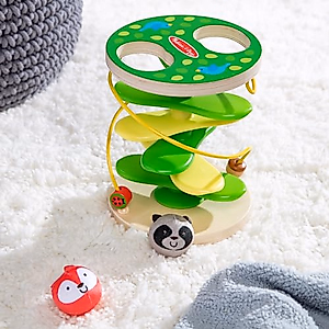 Melissa & Doug Rollables Treehouse Twirl Infant and Toddler Toy (3 Pieces) - FSC Certified