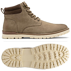 Vostey Men's Hiking Boots waterproof Casual Chukka Boots for Men(BMY670B khaki 10)