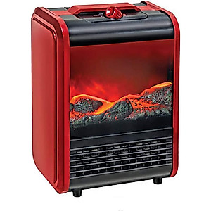 VOMKR Large Electric Stove Fires Freestanding, 1500W Freestanding Indoor Electric Fireplace with Thermostat Control Portable Freestanding Fireplace