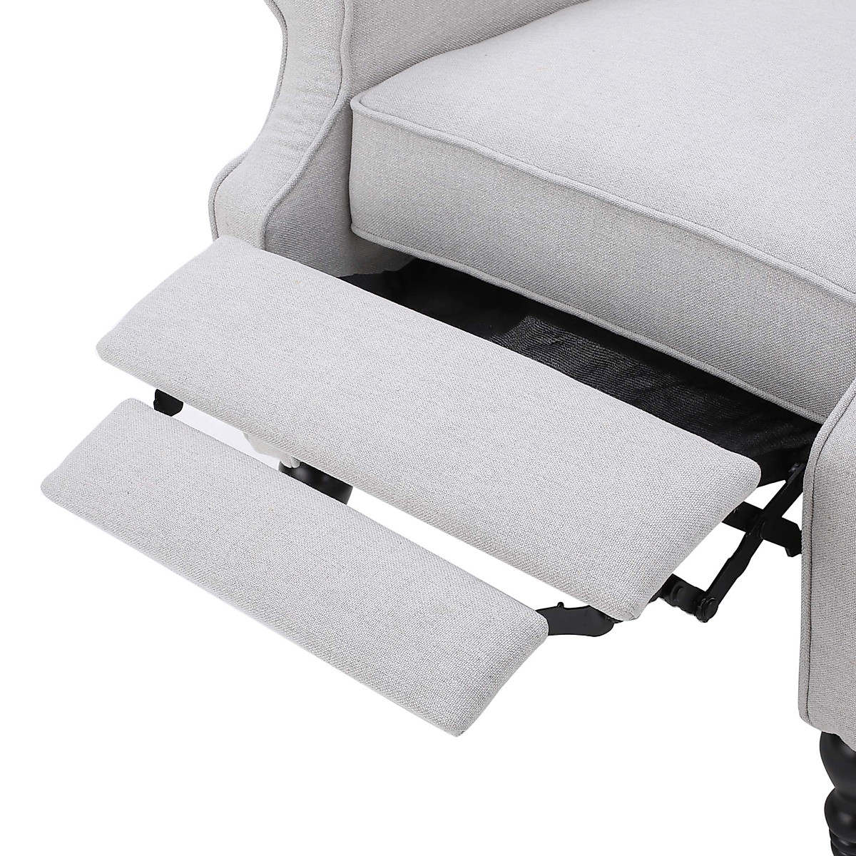 Christopher Knight Home Earlean Fabric Recliner (Set of 2), Light Gray, Dark Brown