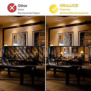 ORALUCE LED Edison Light Bulb 60 Watt Equivalent E26, Vintage Clear Light Bulbs 6W 4000K Neutral White 700 Lumen, A19 LED Filament for Ceiling Light Fixture, Non-dimmable, 6 Pack