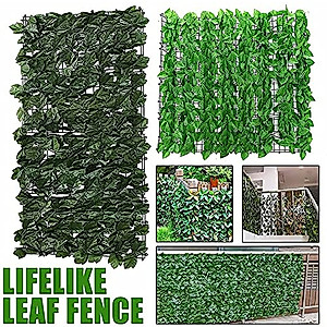 HACSYP Expandable Faux Privacy Fence Artificial Ivy Privacy Fence Screen Roll Tree Simulation Leaf Garden Fence | Anti-Ultraviolet Windproof Courtyard Terrace Decoration Privacy Protection