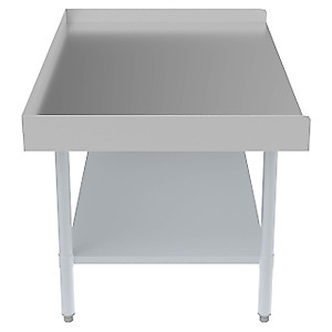 KoolMore EQT-163048 16 Gauge Stainless Steel Commercial Equipment Stand - 30 x 48 Heavy Duty Griddle Stand with Undershelf