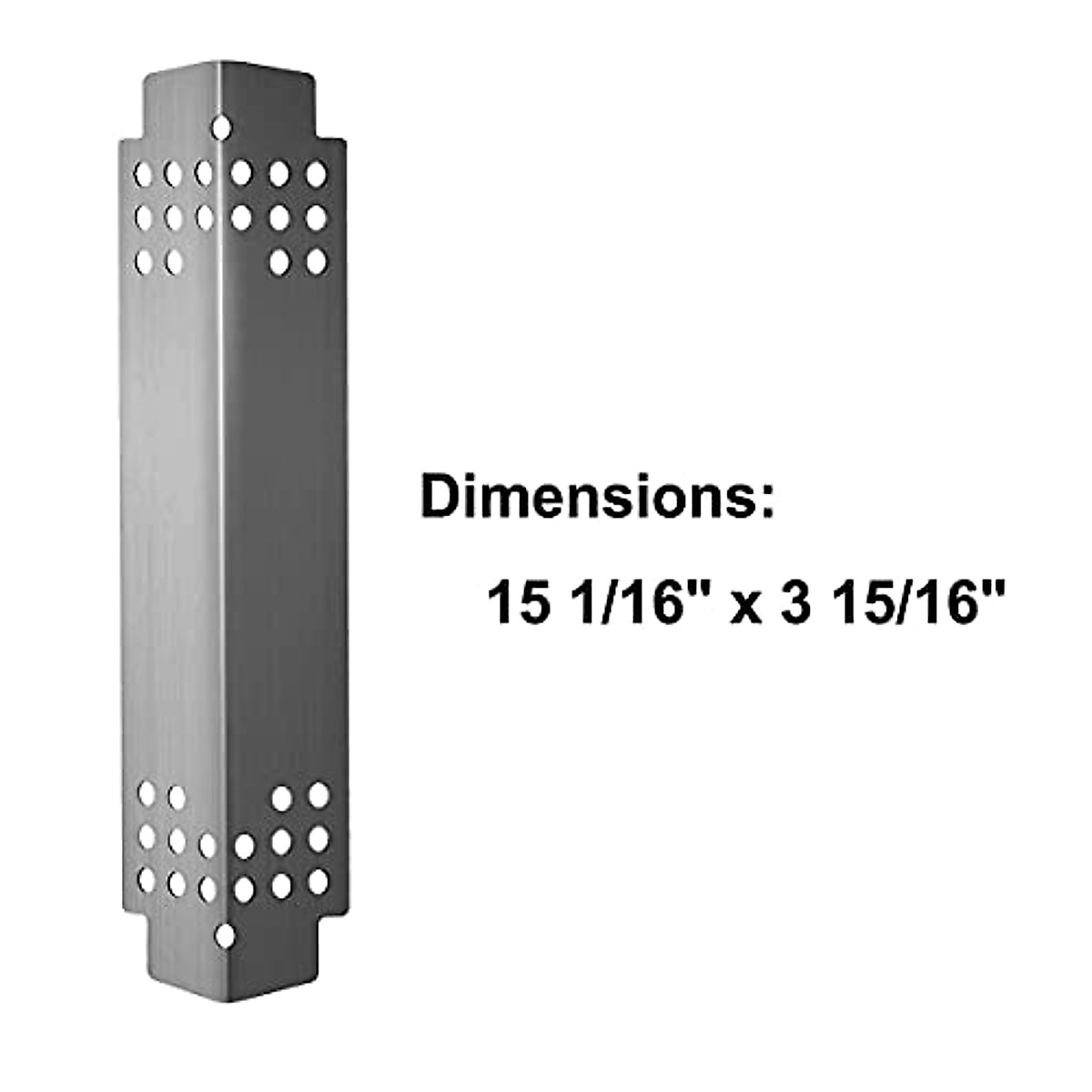 Htanch SN1161(3-Pack) SA6781 (3-Pack) 15 1/16" Stainless Steel Heat Plate and Burner Replacement for Gas Grill Models Charbroil 463722313, Charbroil 463722314 and Charbroil 463742111