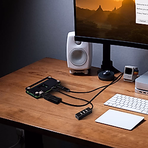 GeeekPi Starter Kit for Raspberry Pi Zero 2 W, with Zero 2 W Case 64GB SD Card Preloaded OS, QC3.0 Power Supply, 20 Pin Header, Micro USB to OTG Adapter, HDMI Cable, Heatsink, ON/Off Switch Cable