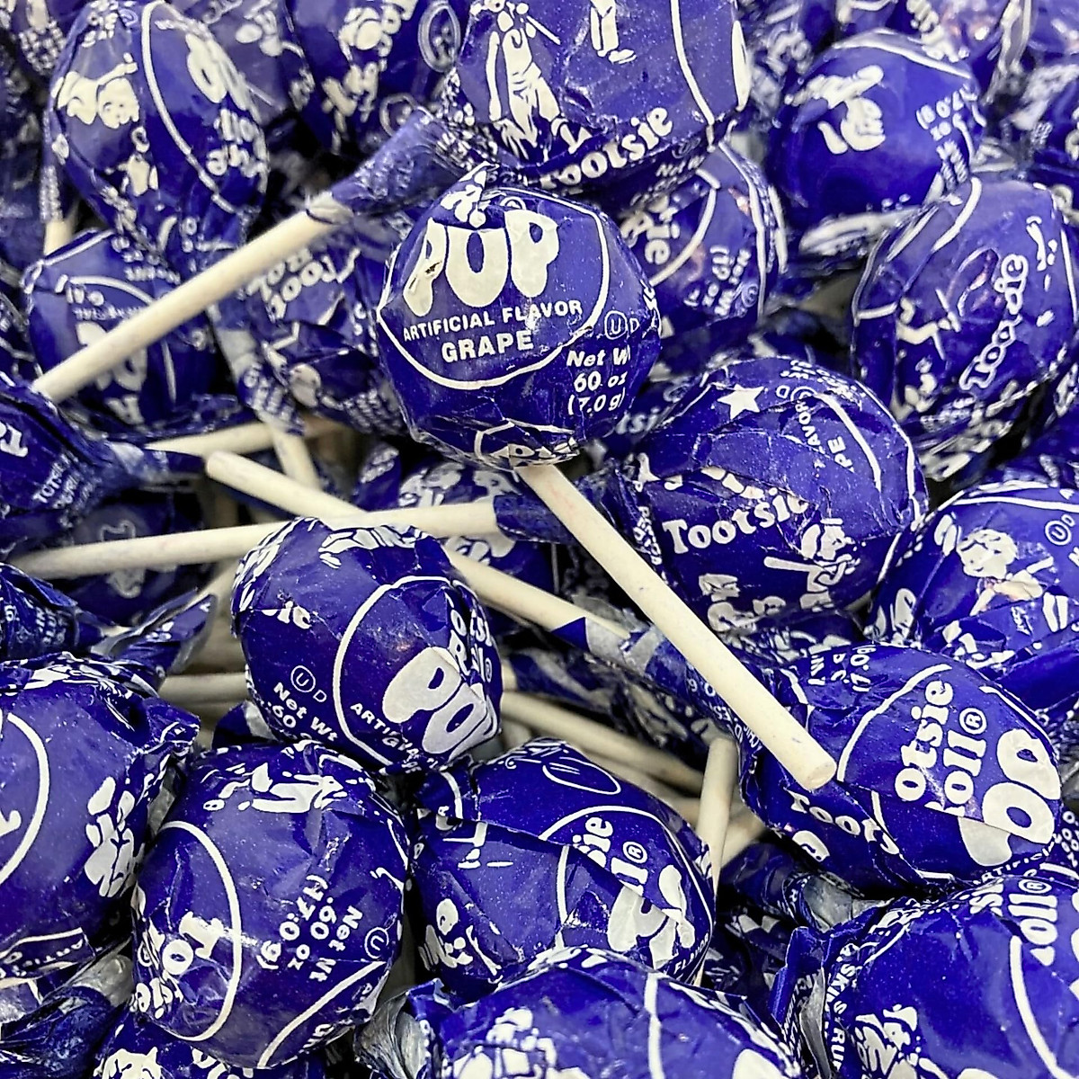 Grape Flavor Only Tootsie Pops Bulk Candy 120 Count Lollipops Suckers Aprox. 5.47lbs (87.52Oz)