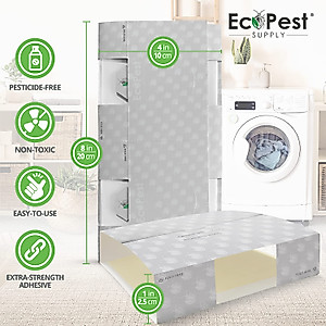 Silverfish Trap — 20 Pack | Sticky Indoor Glue Trap for Silverfish, Firebrat, and Other Bugs and Crawling Insects | Adhesive Silverfish Killer Paks, Monitor, and Detector with Natural Bait Attractant