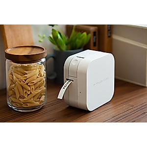 Brother P-Touch Cube Smartphone Label Maker, Bluetooth Wireless Technology, Multiple Templates Available, Apple & Android Compatible - Blue