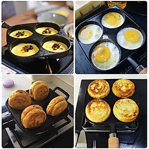 Egg Frying Pan Nonstick 4 Cups Pancake Pan Easy Clean Egg Cooker Omelet Pan for Breakfast, Plett, Crepe Pan, Suitable for Induction Cooker Electric Ceramic Stove