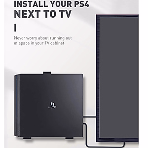 Wall Mount for PS4 Console Playstation 4 Near or Behind TV, Space Saving,Easy to Install PS4 Wall Mount