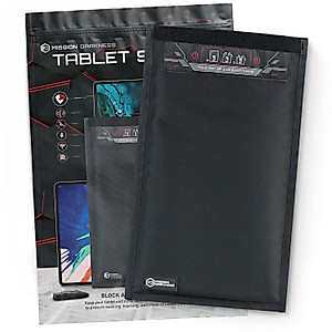 Mission Darkness Non-Window Faraday Bag for Tablets // Device Shielding for Law Enforcement & Military, Executive Privacy, Travel & Data Security, Anti-Hacking Anti-Tracking Anti-Spying Assurance