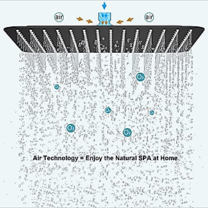 SR SUN RISE 12 Inch Slide Bar Shower Faucet Luxury High Pressure Shower Heads and Handheld Spray Combo Set Wall Mounted Shower System Included Valve and Trim Kit, Matte Black