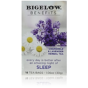 Bigelow Tea Benefits Sleep Chamomile & Lavender Herbal Tea, 18 ct
