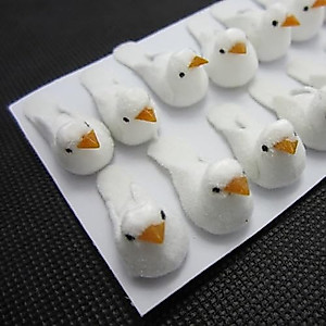 Pursuestar 24Pcs Artificial Mini Peace Dove Pigeon Handmade Candy Box Home Garden Craft Kit Wedding Photograph DIY Decor Ornaments