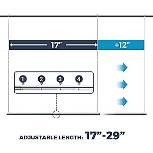 STO STO 1 Pack Closet Hanging Rod, Length and Height Adjustable Closet Rod, Space-saving Closet Extender Hanging Bar for Hanging Clothes, Chrome
