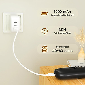 miadore Electric Can Opener, Automatic Can Opener with Removable Tilted Blade and Built-In Magnet,Smooth Edge, Hands-Free, Rechargeable Battery Powered