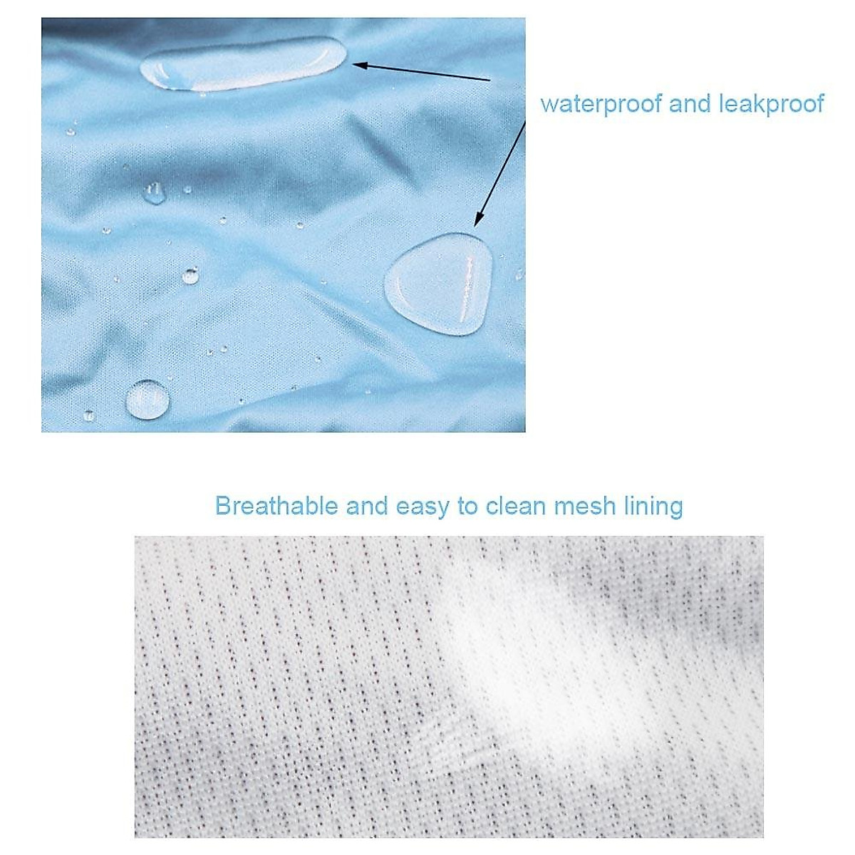 ZJchao Adult Cloth Diaper, Reusable Adult Diaper Washable Adult Pocket Nappy Cover Adjustable Diaper Cloth Breathable Leakproof Incontinence Diaper Pants for Men or Women (Sky Blue)