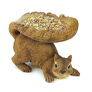 Gifts & Decor Woodland Brown Squirrel Outdoor Birdfeeder (Pack of 2)