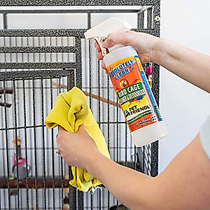 Absolutely Clean Amazing Bird Cage Cleaner and Deodorizer - Just Spray/Wipe - Safely & Easily Removes Bird Messes Quickly and Easily - Made in The US (16 Fl Oz (Pack of 2))