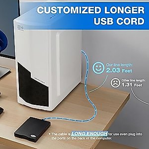 Chuanganzhuo Floppy Disk Reader,3.5 inch External USB Floppy Disk Drive for PC,Laptop and Desktop Computer,Floppy disc Reader for Windows 11/10,Black