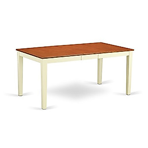 East West Furniture NIWE7-BMK-W Dining Table Set, 7-Piece