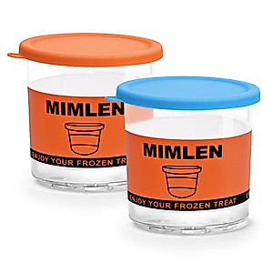 MIMLEN 2 Pack Container for 16oz. Ninja Creami Pints and Lids, Compatible with Ninja Creami NC301 NC300 NC299AMZ Series