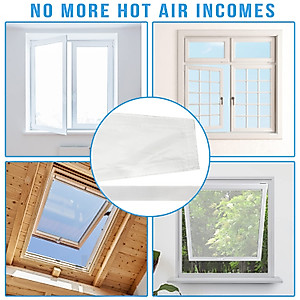 YoleShy Portable AC Window Kit Universal Window Seal for AC Unit Casement Window Air Conditioner Window Vent Kit for Exhaust Hose Easy to Install and Best Way to Seal, 158 Inches