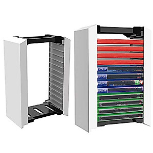 iFCOW Game Disc Box Storage Rack 12 Games Disc Holder Storage Shelf for PS5 Game Discs
