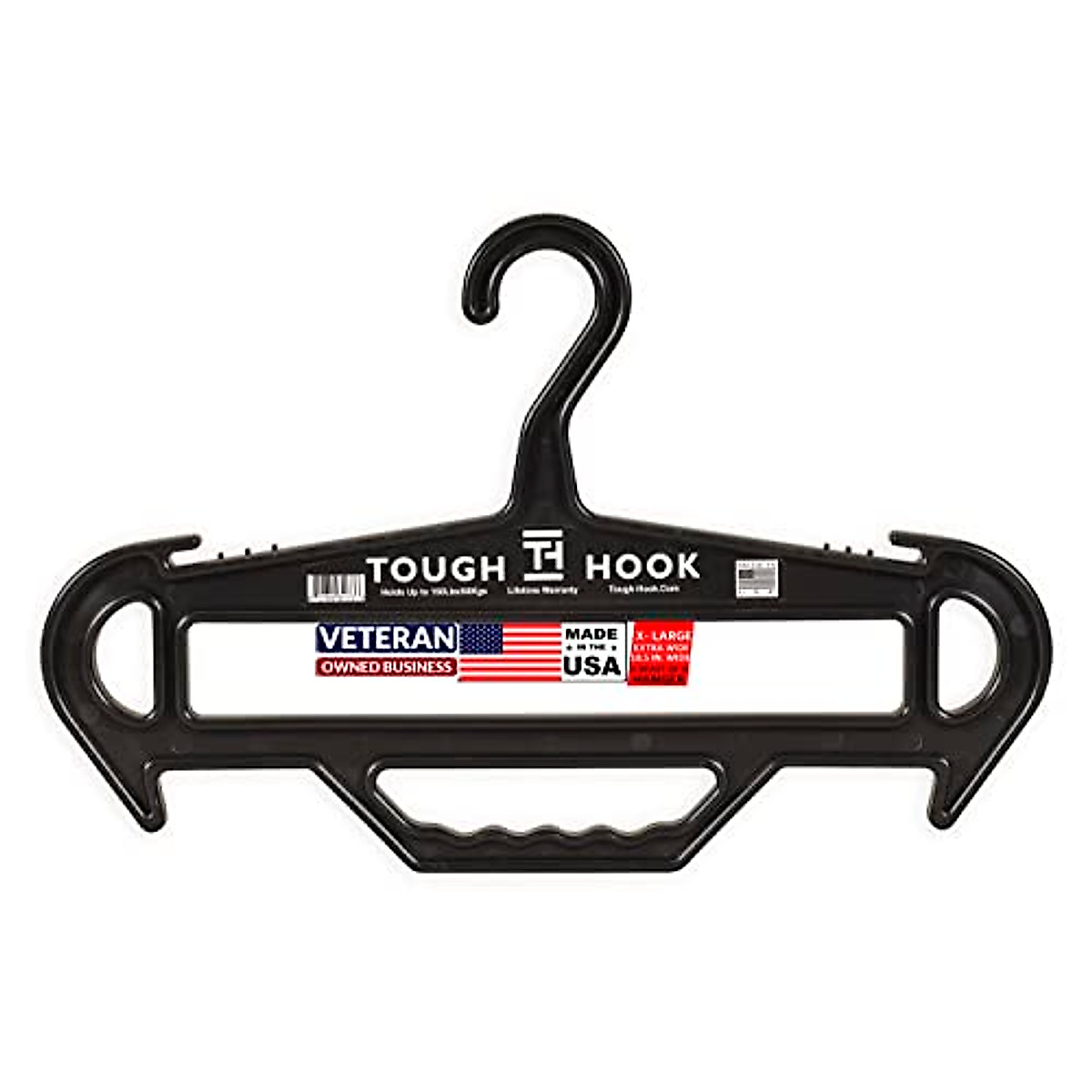 Tough Hanger XL | American Made | Unbreakable Heavy Duty Hanger | Premium Military Grade| X-Large Standard Hanger |180 LB Capacity | The Only Hangers with a Built-in Carry Handles | Veteran Owned