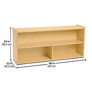 Children's Factory, ANG7148, Angeles Value Line Toddler 2-Shelf Storage, 24"H, Kids Classroom Organizer, Playroom, Daycare and Preschool Bookshelves