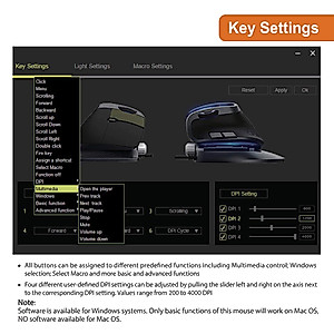 J-Tech Digital Wired Ergonomic Vertical Mouse for Large Hands with an Adjustable Angle Tilt, Chroma 6 RGB Color LED, 4 DPI Settings (800/1200/2000/4000), Scroll Endurance [V628X]