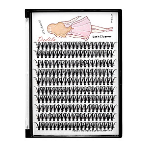 Dedila 8-22mm to Choose 20D/40D/60D/80D/100D Individual False Eyelashes Makeup Cluster Eyelashes Thickness 0.07mm D Curl Natural long Black Soft 3D Eye Lashes Extensions (20D-15mm)