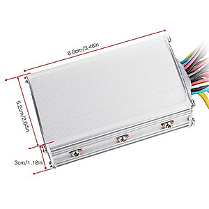 Yunir Brushless Motor Controller, Waterproof 24V-48V Motor Controller, LCD Display Electric Bike Scooter Brushless Controller Kit(36V/48V 350W)