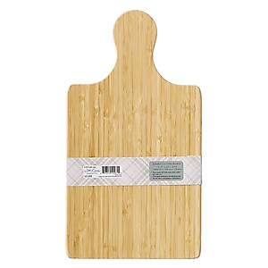 Engraved Bamboo Wood Cutting Board w/Handle | Gather Here | Mini Charcuterie Board/Appetizer Serving Tray Inspirational Home and Kitchen Décor, Small