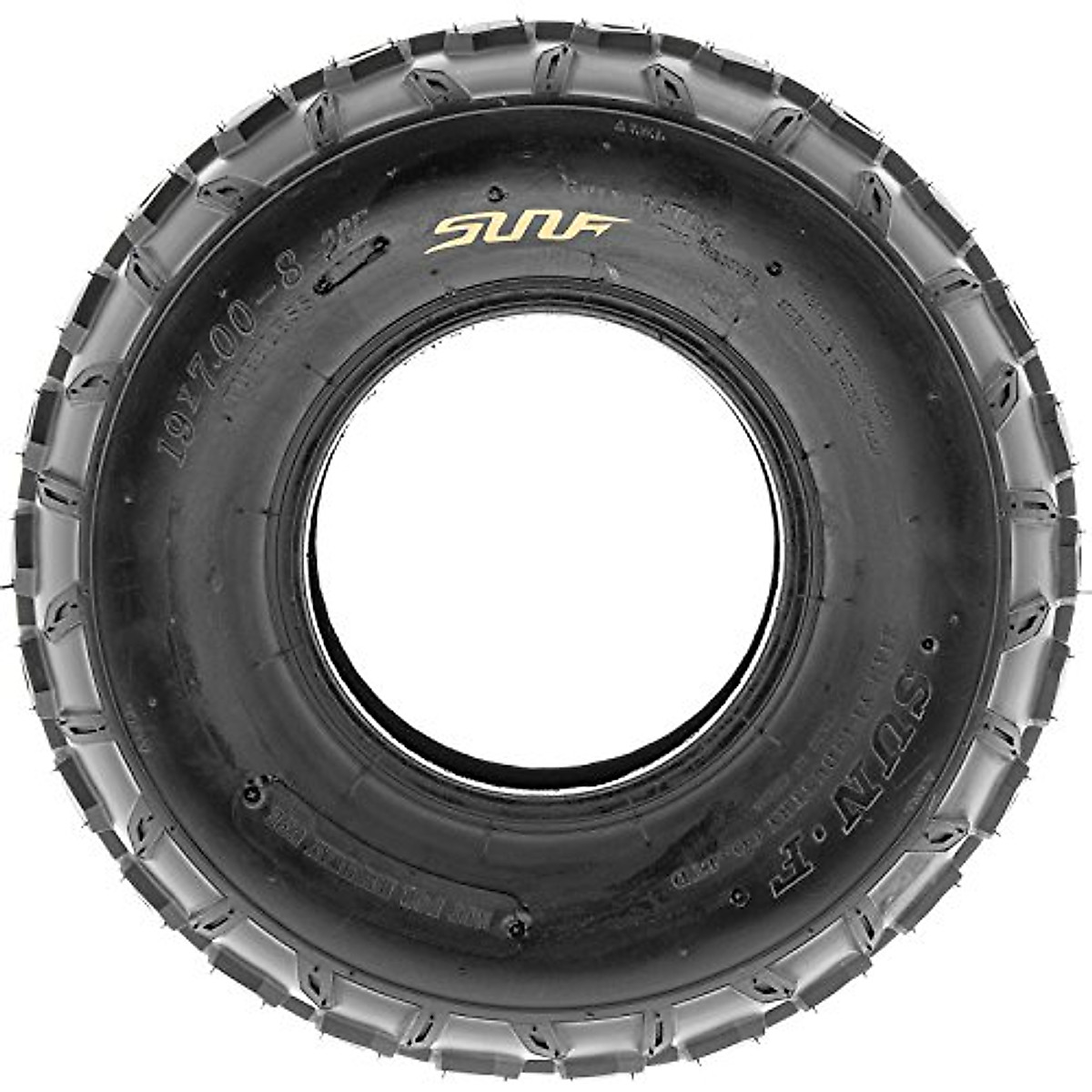 SunF Set of 4 Sport ATV Tubeless Tires 19x7-8 Front & 18x9.5-8 Rear, 4 Ply