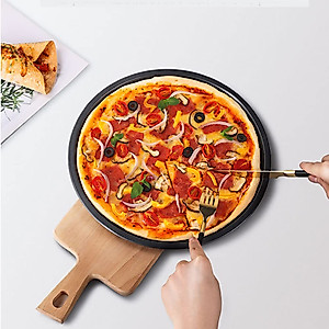 Siticoto Baking Steel Pizza Pan with Holes, 3 Pcs Round Pizza Pan for Oven 9 Inch 11 Inch 12 Inch Pizza Crisper Nonstick Baking Tray Set for Family Restaurant Home Kitchen