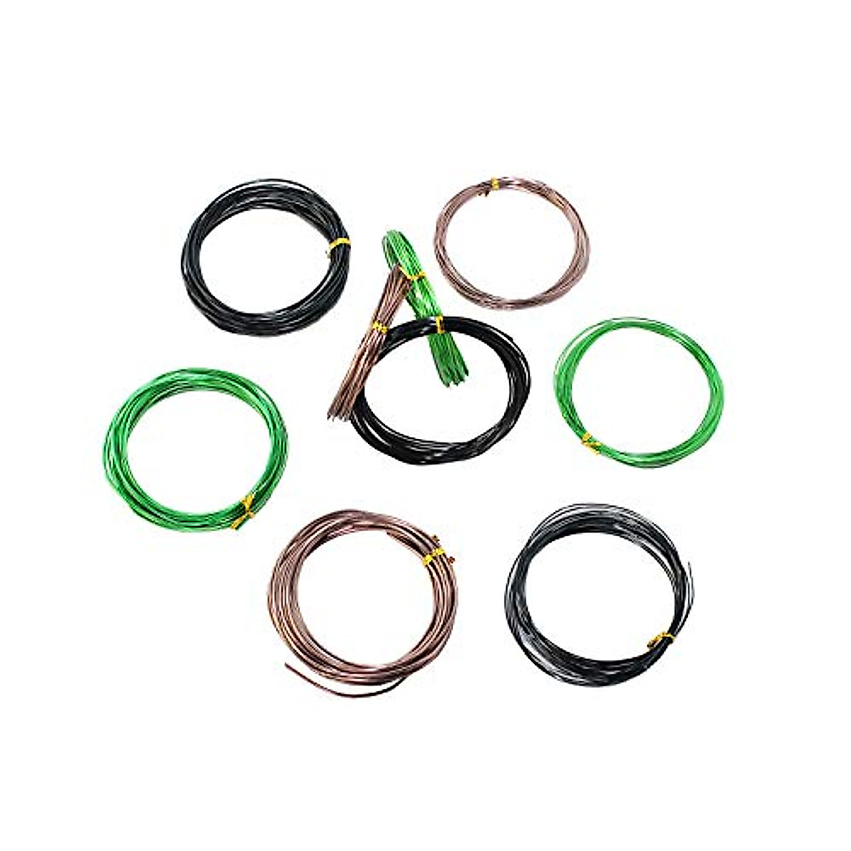 9 Rolls Bonsai Wires, YOURSEE Anodized Aluminum Bonsai Training Wire with 3 Colors (Black, Brown, Green) and 3 Sizes (1.0 mm, 1.5 mm, 2.0 mm), Total 147 Feet