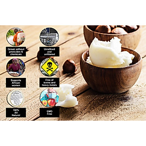 MEI HO Raw Unrefined African Shea Butter Ivory/White Premium Quality - Body Butter- Soft and Creamy Texture 8 oz. 100% Natural, Easy to Apply. Great Moisturizer For Dry and Cracked Skin.