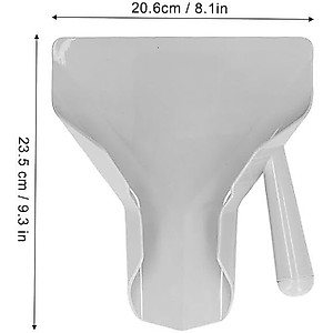 Multi-Purpose Gray Dessert Scoop – French Fry Chip & Ice Candy Bagger for Snacks & Desserts – Commercial Grade with Right Handle for Popcorn – Versatile Kitchen Tool