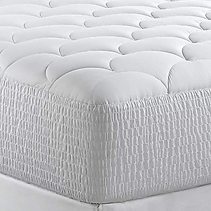 Marriott Mattress Topper - Plush, Quilted Mattress Pad with Hypoallergenic Fill - Fits Mattresses Up to 15" - King