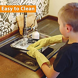 HULISEN Set of 3 Breading Pans, Stainless Steel Breading Set for Marinating Meat, Chicken, Fish, Food Prep Trays, Coating Trays Can Be Used to Baking Cake, Oven Safe