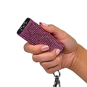 GUARD DOG SECURITY Mini Stun Gun Keychain - Stun Gun with LED Flashlight - USB Rechargeable (Pink)