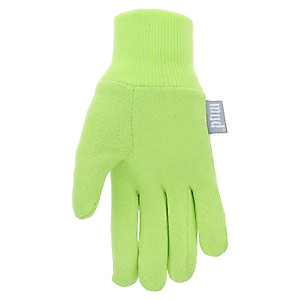 MUD Basic Jersey Cotton Youth Helper Gloves, Extreme Comfort, Elastic Knit Wrist, Hand Protection, Ages 9-12 Yrs., Green (MD60001K-K) (MD60001K-Y)