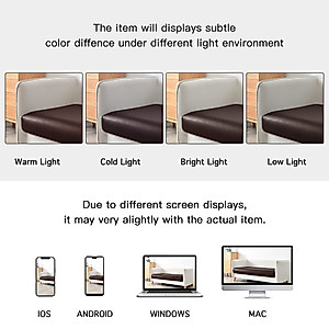 Yates Home PU Leather Couch Sofa Cushion Slipcover Water-Proof Elastic Chair RV Seat Covers Sofa Furniture Protector Slip Cover for Settee Seater Replacement in Living Room（Loveseat, Chocolate）
