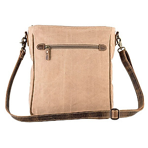 SIXTEASE Womens Shoulder Bag Vintage Style Shoulder Bags for Women - Made with Genuine Leather, Upcycled Canvas, or Hair On - Handmade, Adjustable Strap, Brass and Zinc Hardware - Ariely