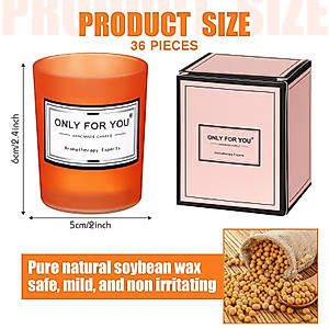 MTLEE 36 Pcs Christmas Candles Bulk Candles for Home Scented Candles Gift Set for Women Long Lasting Aromatherapy Jar Candle for Birthday Teacher Thanksgiving Anniversary(Bright Style)